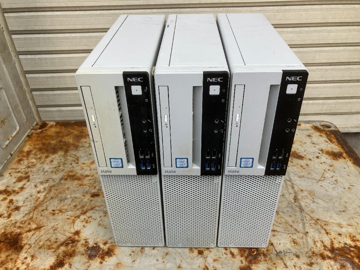 【傷や汚れあり】 NEC デスクトップPC Mate MKM28L-3 中古品 3台セット Intel Core i5-8400 2.80Ghz HDD512GB メモリ8GB 2019年の ...
