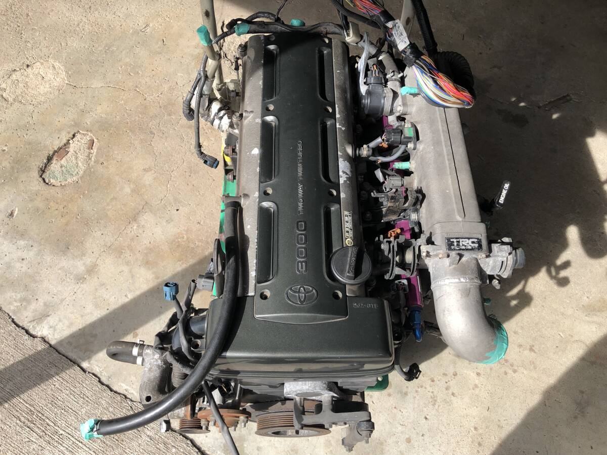 【傷や汚れあり】トヨタ 2JZ-GTE エンジン本体 エンジンハーネス 他流用の落札情報詳細 - Yahoo!オークション落札価格検索 オークフリー