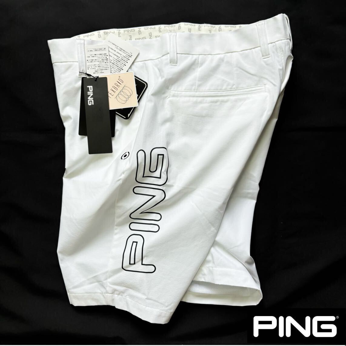 【未使用】 C254新品【メンズLL】白 ピン ゴルフ 【CROSS MOVING】 伸縮性 PING GOLF 吸水速乾 ストレッチ ...