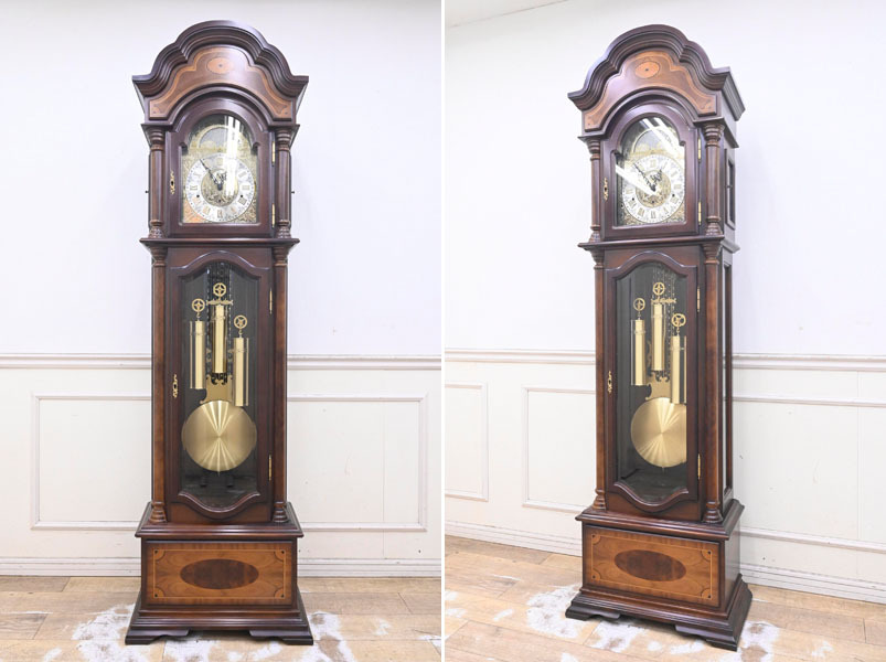 【傷や汚れあり】GU27 デパート購入180万円 最高峰 ドイツ製ムーブメント ウルゴス イタリア製 本象嵌外装 ホールクロック 置き時計 ...