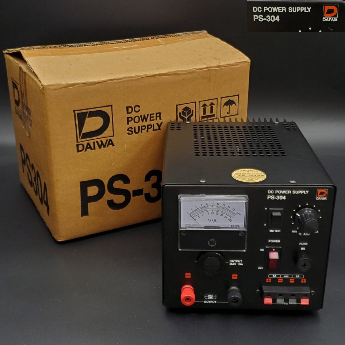 【全体的に状態が悪い】【宝蔵】DAIWA 直流定電圧安定化電源 バッテリー 固定局用 AC-DC PS304 通電のみ確認済 現状品 ダイワ ...