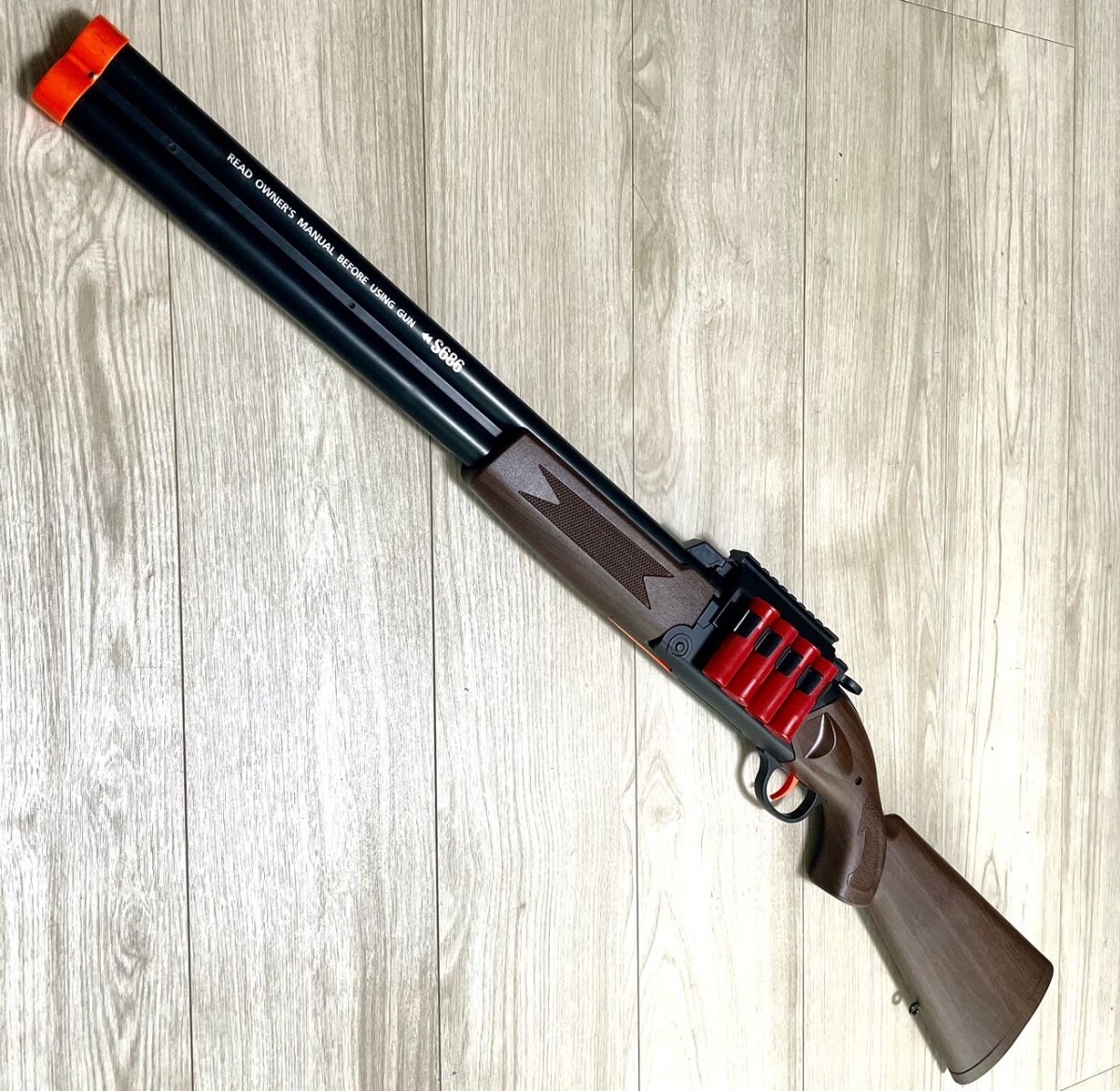 【未使用】ショットガン風 ナーフガンダブルバレル上下二連 排莢式ショットガン s686 スポンジ弾の落札情報詳細 - Yahoo!オークション落札価格検索 オークフリー