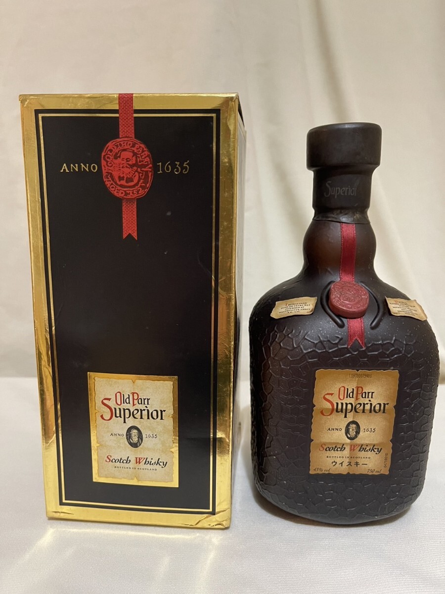 【やや傷や汚れあり】【H2952OR】 【未開栓 古酒】 Old Parr De Luxe オールドパー デラックス 12年 750ml 40% 総重量約1212g スコッチ ウイスキー 箱 ...