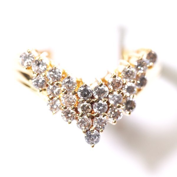 【目立った傷や汚れなし】I-31 K18 ダイヤモンド 0.50ct デザインリング 9号 (1円～)の落札情報詳細 - Yahoo!オークション落札価格検索 オークフリー