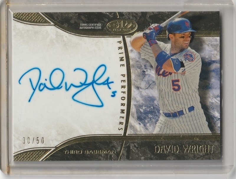 【目立った傷や汚れなし】2016 TOPPS Tier One David Wright /50 PP-DWR 直筆サインカード Autoの ...