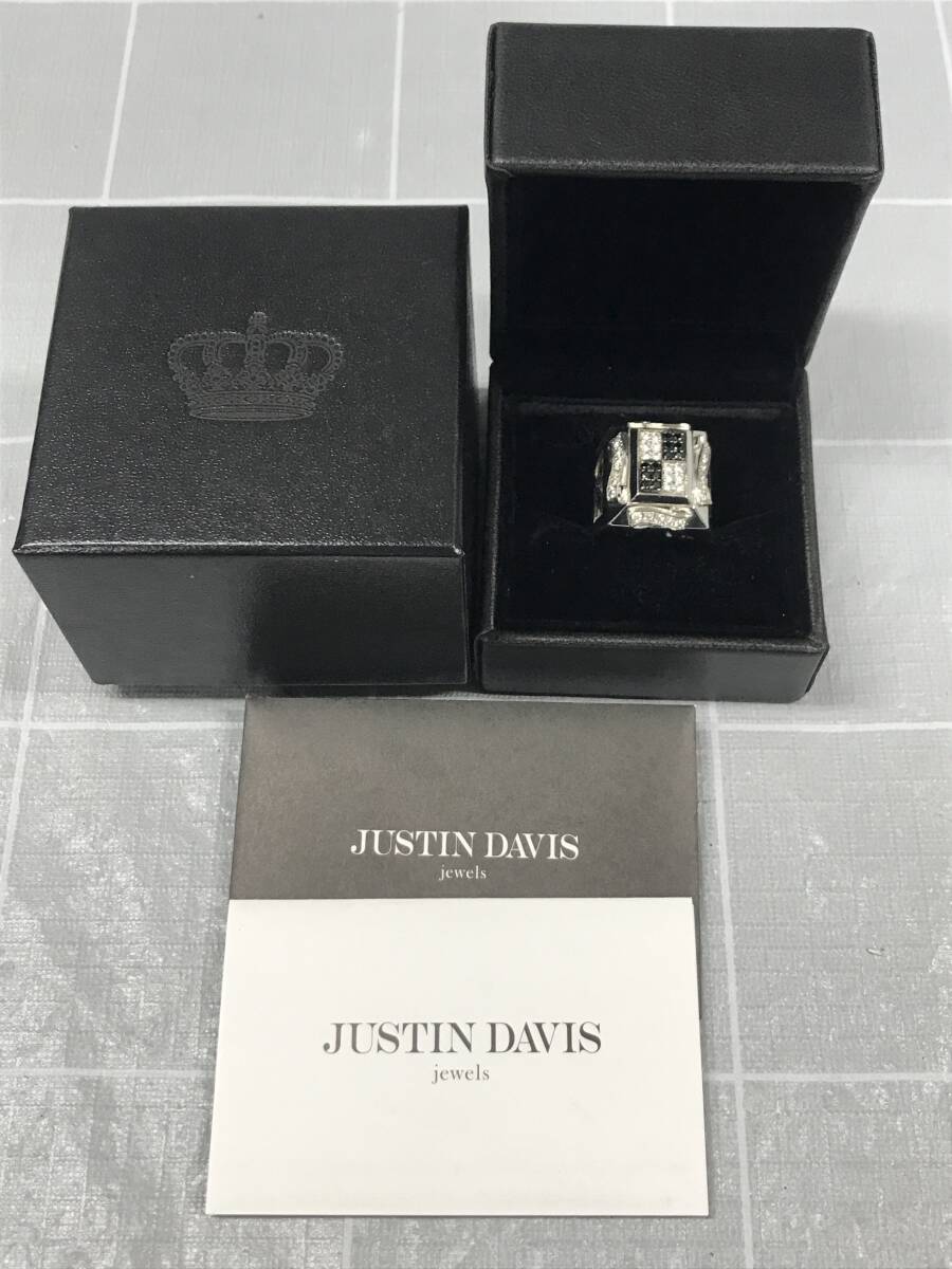 【やや傷や汚れあり】美品 Justin Davis ジャスティンデイビス JD MEDIEVAL WEDDING BAND 925SV クラウン×クロス リング 指輪 アクセサリー 16号 ...