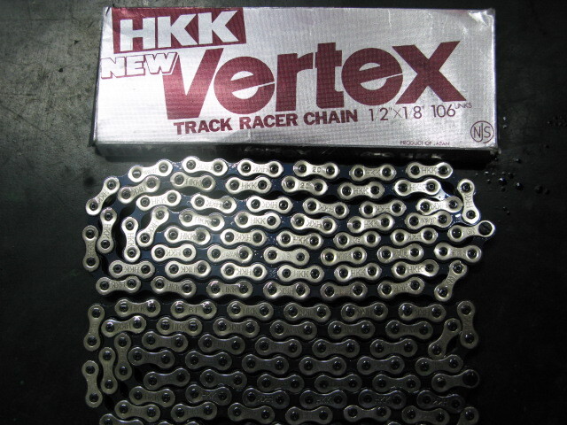 【傷や汚れあり】ピスト・競輪/NJS認定【HKK Vertex】シルバーチェーン2本中古品の落札情報詳細 - Yahoo!オークション落札価格 ...