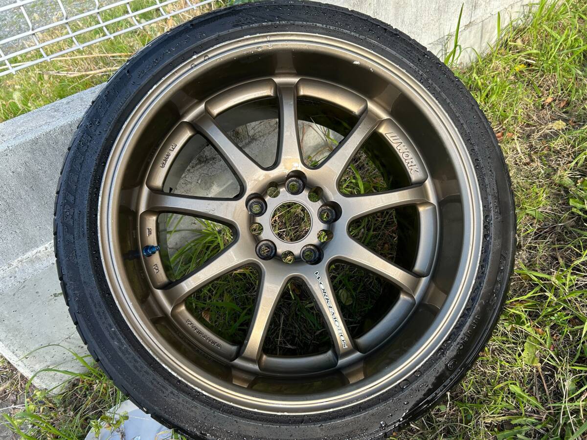 【傷や汚れあり】WORK EMOTION XD9 18*10.0+18 5H 114.3 ワークエモーションXD9 深リム 2本タイヤ付きの ...