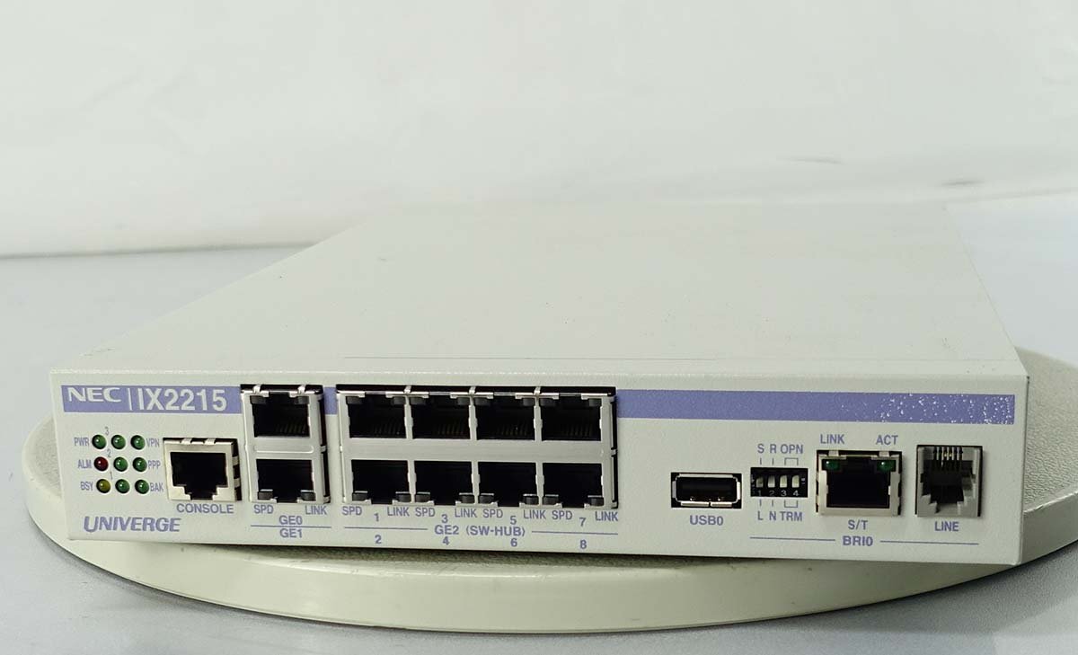 【やや傷や汚れあり】初期化済 NEC UNIVERGE IX2215 高速アクセスルータ VPN対応 オールインワンルーター Router 中古 ネットワーク S120204の落札情報詳細 ...