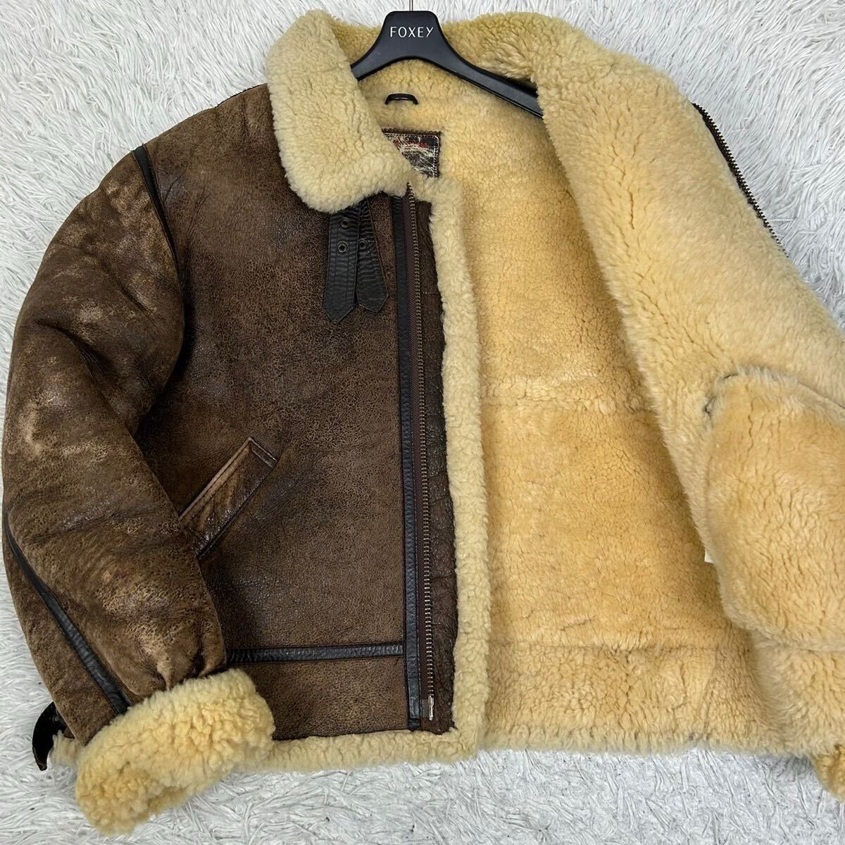 【やや傷や汚れあり】極希少 XLサイズ 【リアルムートン】wind armor ウィンドアーマー B-3 フライトジャケット ボンバー 極暖 ボア 肉厚 羊革 本革 2L vintageの落札 ...