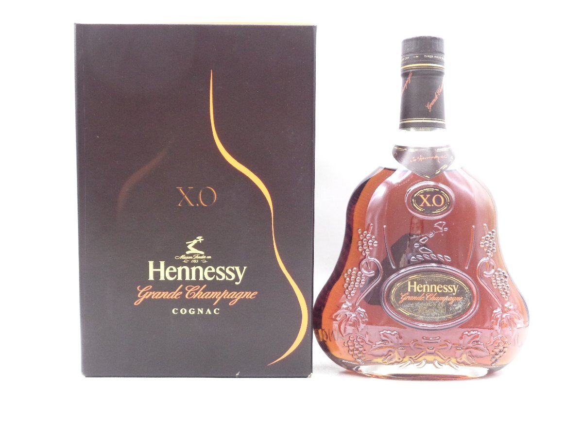 【やや傷や汚れあり】同梱不可 1円～HENNESSY XO Grande Champagne ヘネシー XO グランド シャンパーニュ コニャック ブランデー 箱入 700ml 40% ...