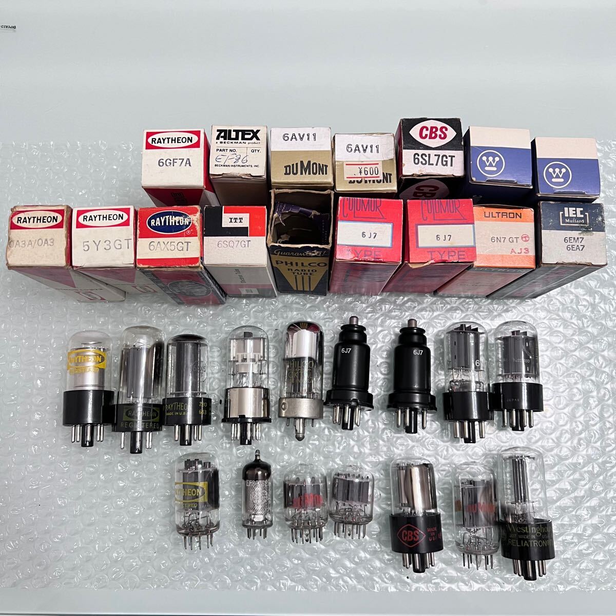 【やや傷や汚れあり】真空管RAYTHEON 0A3A/OA3 5Y3GT 6AX5GT 6GF7A ITT 6SQ7GT MULLARD ...