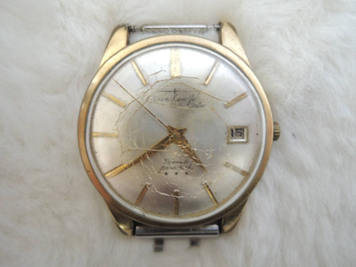 【傷や汚れあり】 現状品 CITIZEN シチズン Super Jet Auto Dater AD51507081 動作未確認 ベルト無し ...