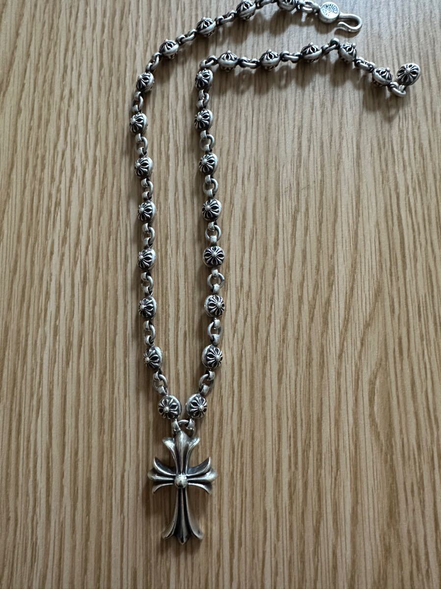 【傷や汚れあり】クロムハーツ Chrome Hearts #1 CRSBL CHN SML CH CRS クロスボールチェーン スモールCHクロス ネックレス シルバー 925の落札情報詳細 ...