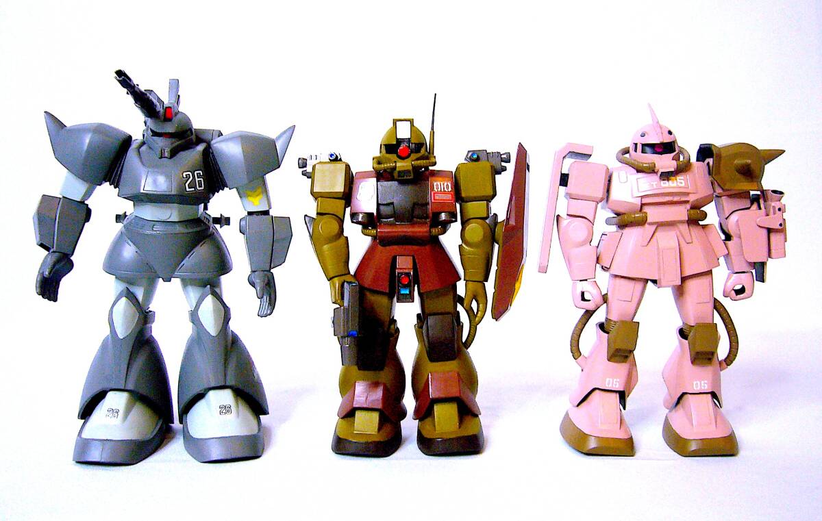 【目立った傷や汚れなし】バンダイ 1/144 MS-06D ザクデザートタイプ MS-06E ザク強行偵察型 MS-14C ゲルググキャノン 機動戦士ガンダム プラモデル 塗装済み完成品の落札 ...