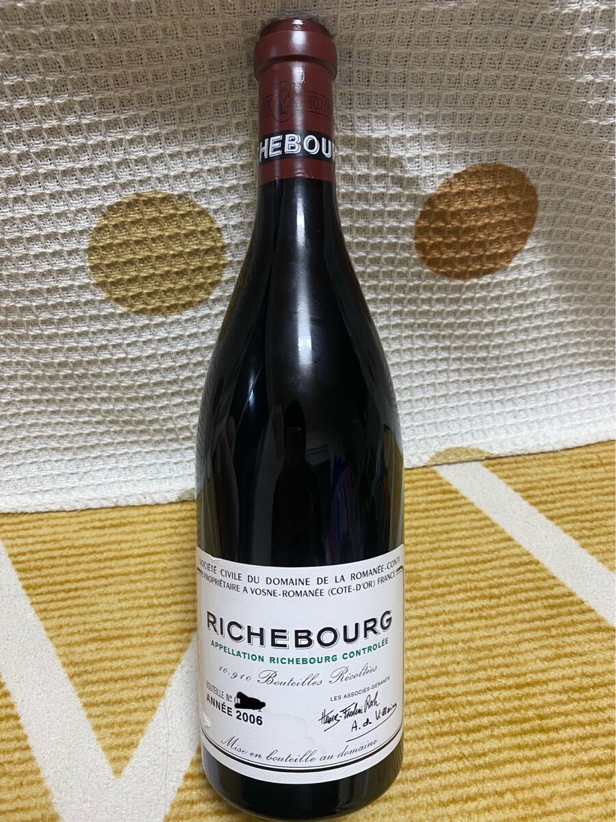 【未使用】未開栓 DRCリシュブール 2006年 750ml 赤ワイン ドメーヌドラロマネコンティ Domaine de la Romanee Contiの落札情報詳細 - Yahoo ...