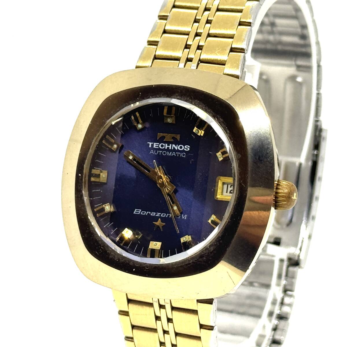 TECHNOS SUPER DIVER テクノス スーパーダイバー デイト 200M防水 ゴールドカラー 121132 ボーイズ腕時計の落札 ...