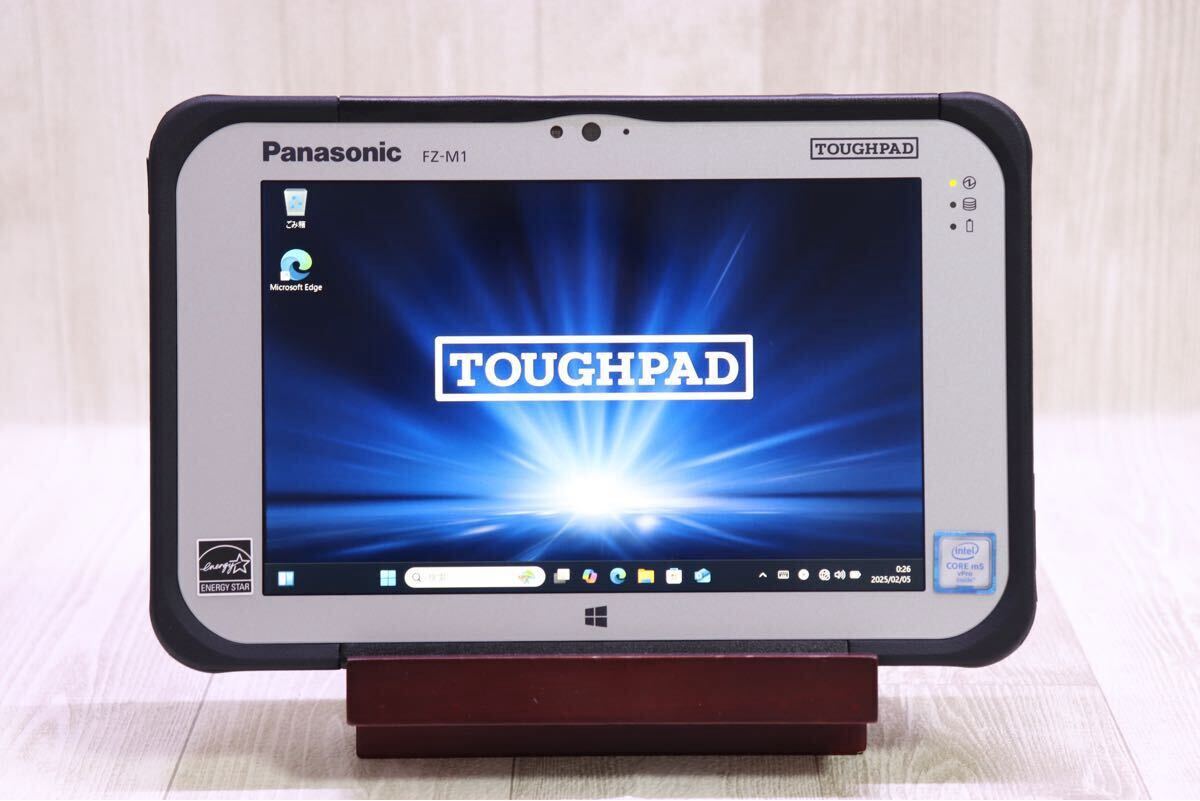 【傷や汚れあり】1.PANASONIC TOUGHPAD FZ-M1(FZ-M1F150JVJ)[7型/Intel Core m5-6Y57/SSD:128GB/メモリ:4GB/WXGA ...