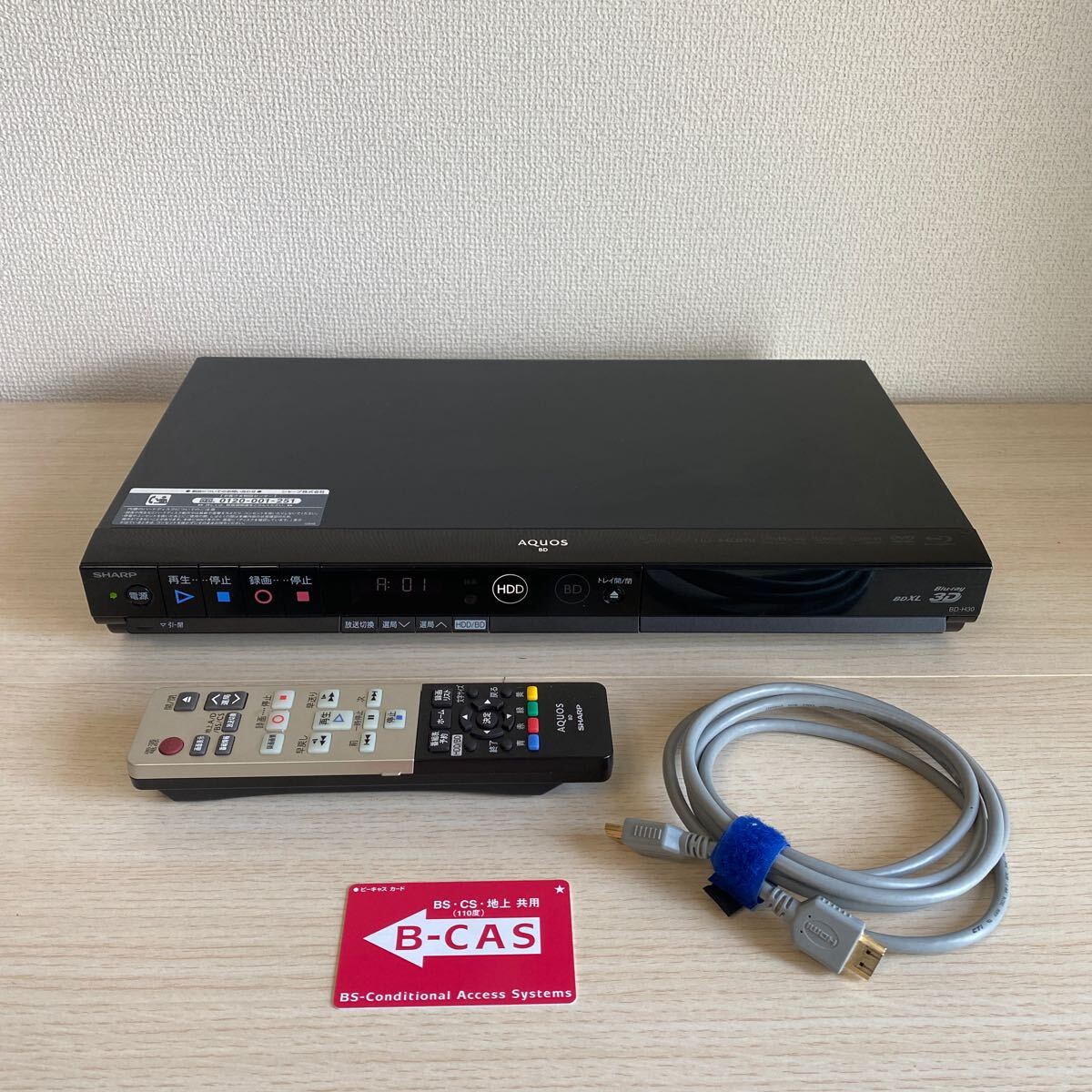 【傷や汚れあり】SHARP ブルーレイディスクレコーダー BD-H30 リモコン B-CASカード HDMIケーブル付 中古品の落札情報詳細 - Yahoo!オークション落札価格検索 オークフリー