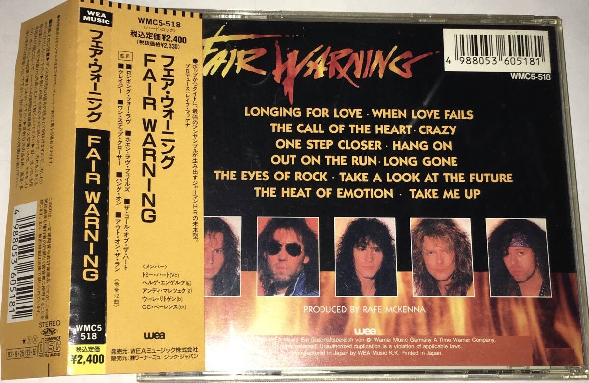【傷や汚れあり】帯あり国内盤 FAIR WARNING /フェア・ウォーニングの落札情報詳細 - Yahoo!オークション落札価格検索 オークフリー