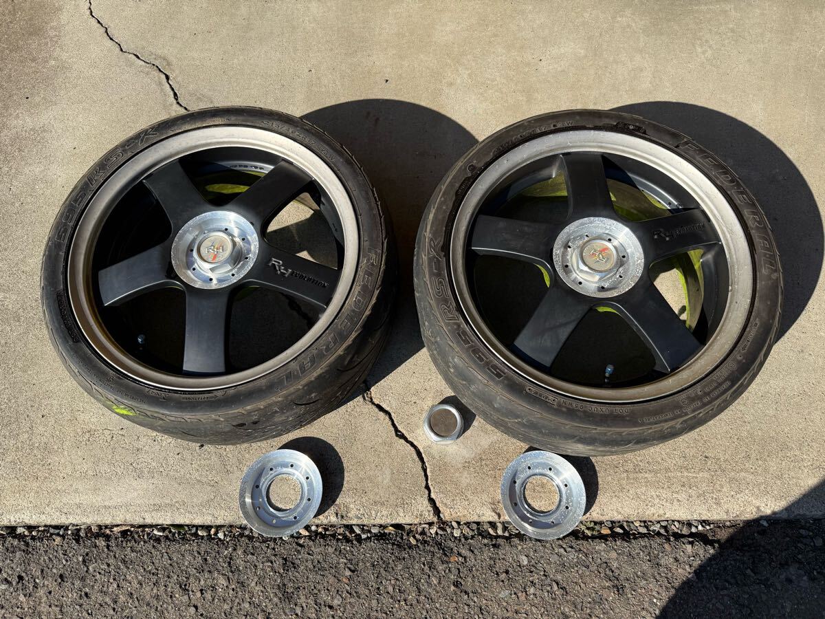 【傷や汚れあり】Racing Hart evolution レーシングハート 17×7J 4H PCD100 114.3 マルチ +40 ...