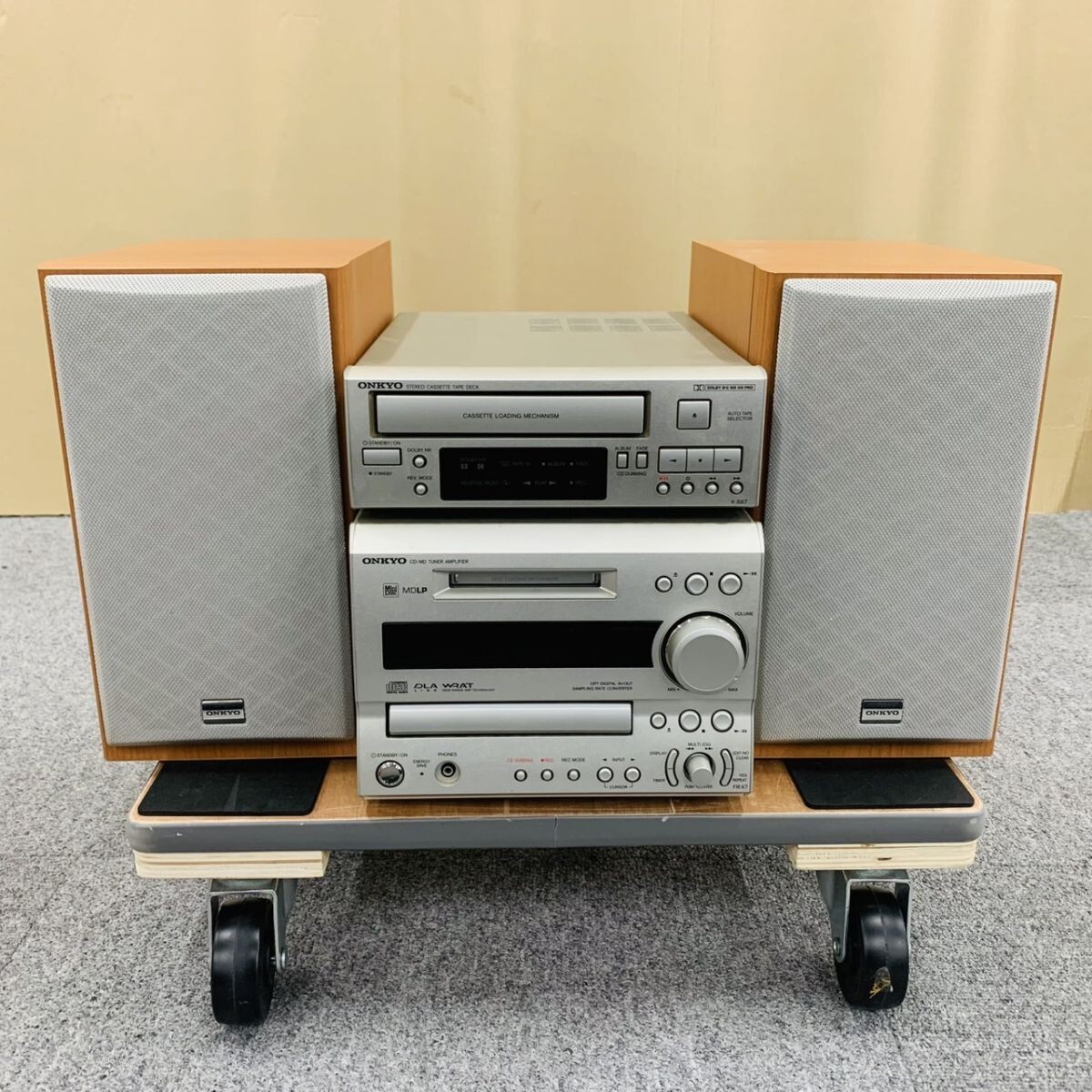 【傷や汚れあり】L163-Z7-1009 ONKYO オンキョー FR-X7 K-SX7 D-SX7 CD/MD チューナーアンプ ステレオ ...