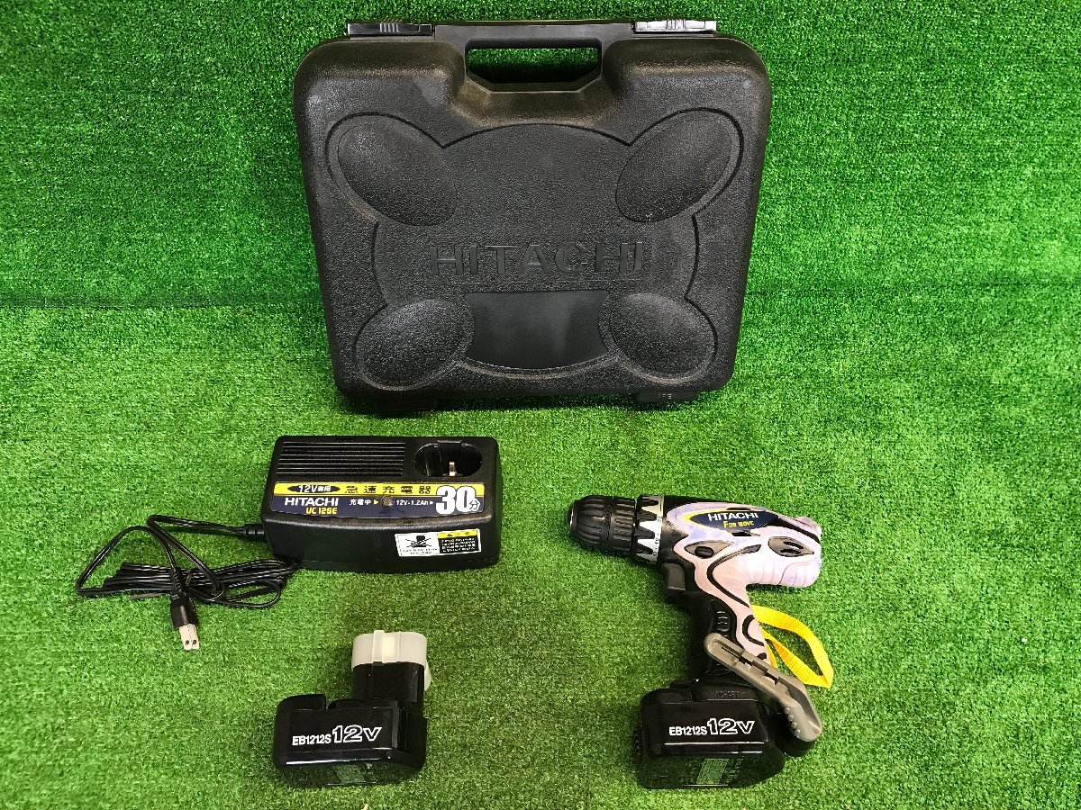 【目立った傷や汚れなし】Hitachi Koki 日立工機 FDS12DVC コードレスドライバドリル ドリルドライバー バッテリー ...