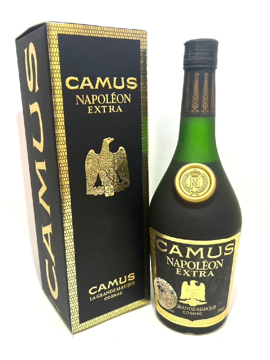 【傷や汚れあり】【DHS4387AT】【未開栓 古酒】1円～ CAMUS NAPOLEON EXTRA カミュ ナポレオン エクストラ LA GRANDE MARQUE コニャック ブランデー ...