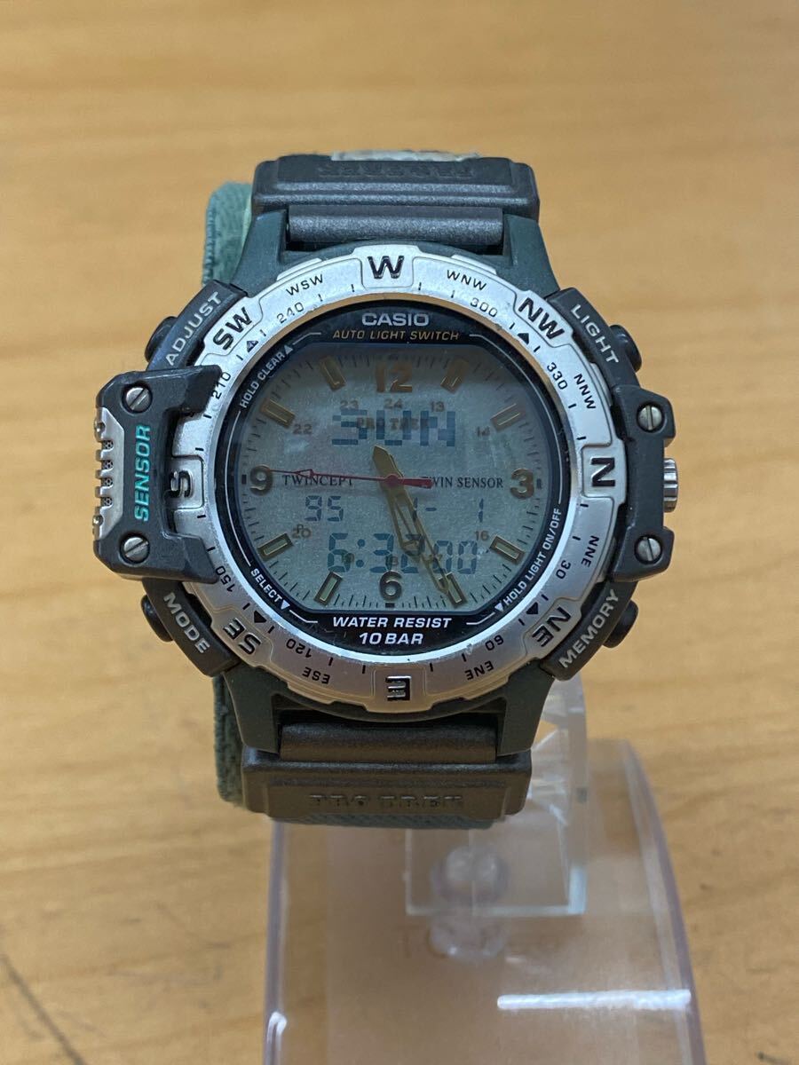 【傷や汚れあり】【c771】稼働 CASIO PROTREK カシオ PRT-50FGJ デジアナ プロトレック FISHING GEAR ...