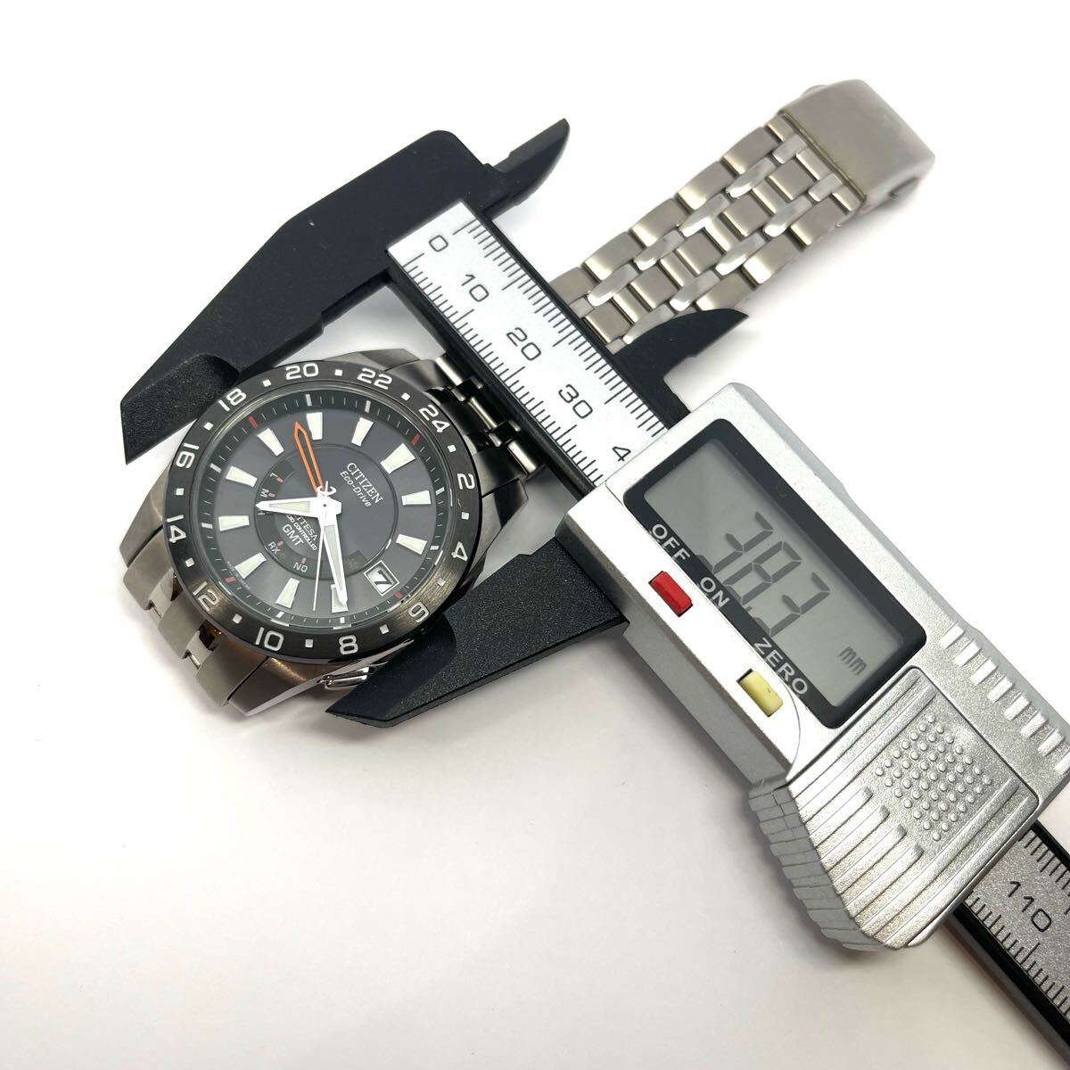 【目立った傷や汚れなし】1円〜 CITIZEN シチズン アテッサ メンズ エコドライブ電波 チタン GMT H116 ユーズド美品の落札情報 ...