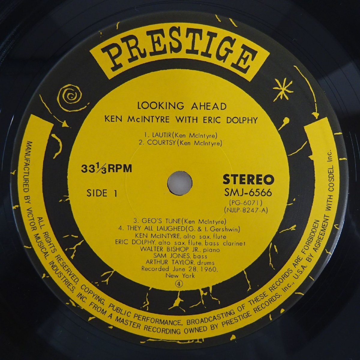 【やや傷や汚れあり】11225494;【美盤/国内盤/Prestige】Ken McIntyre With Eric Dolphy ...