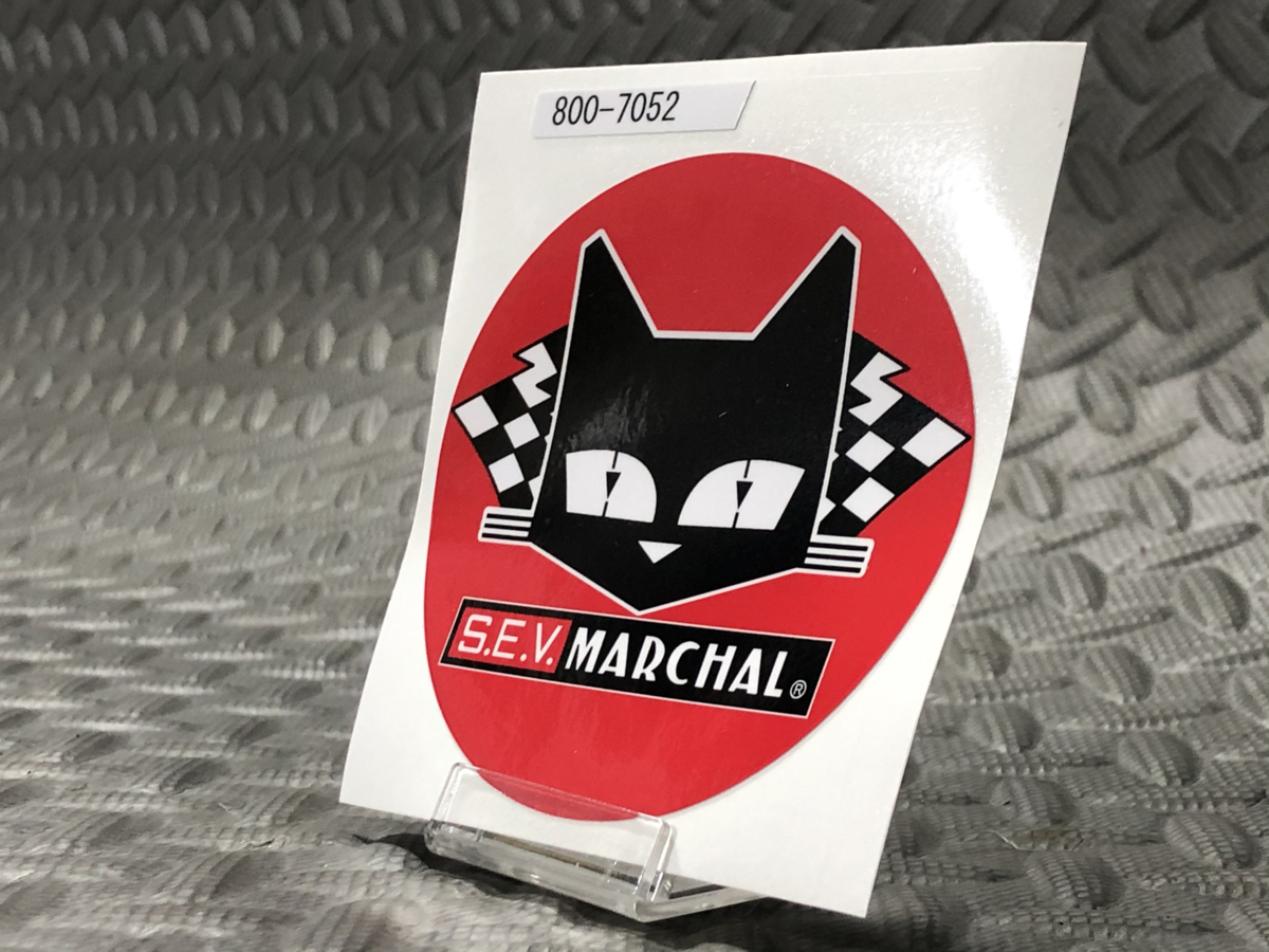 【未使用】SEV MARCHAL 正規品 マーシャルステッカー 赤丸 白黒 直径80mm 赤 猫 フラッグ 検）Marshall シビエ ...