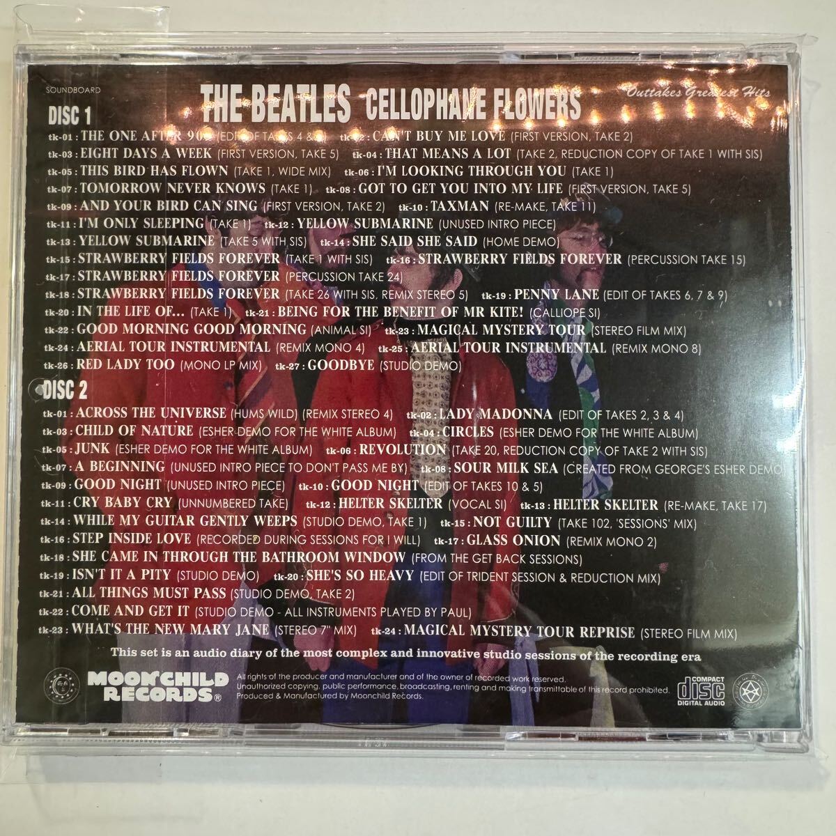 【未使用】THE BEATLES / CELLOPHANE FLOWERS (2CD) Monnchild Records 全51曲収録の裏 ...