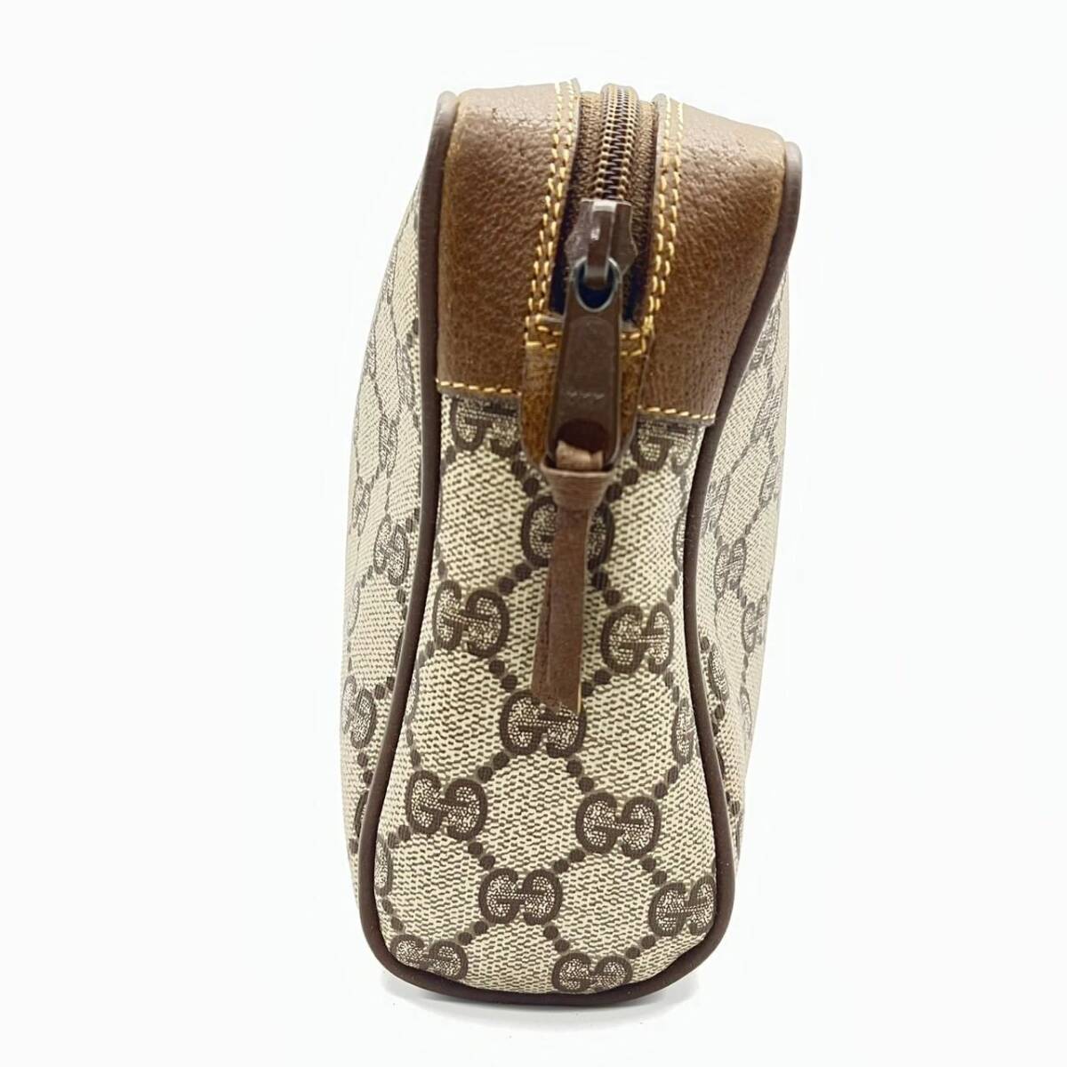 【やや傷や汚れあり】SW0303-7-3 GUCCI 89 01 012 オールドグッチ ポーチ ポシェット クラッチバッグ レザー GG ...