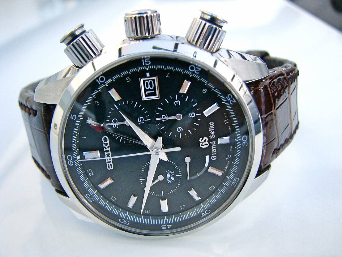 【やや傷や汚れあり】【開始価格1円】GRAND SEIKO グランドセイコー SBGB001 9R84-0AA0 クロノグラフ スプリング ...