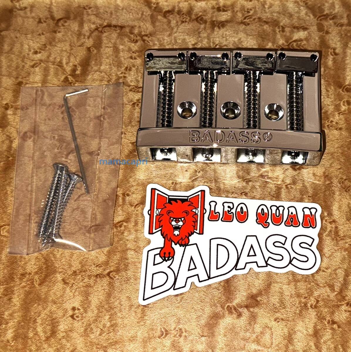 【未使用】新品 Leo Quan Badass I Bass Bridge 4 String BB-3341-010 レオ クアン バダス1 4弦 ベース ブリッジ クローム ALLPARTS ...
