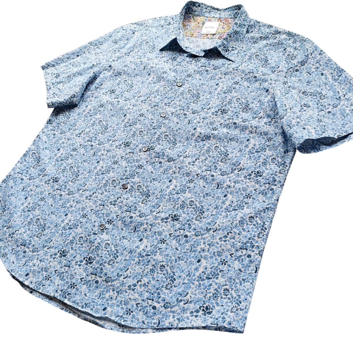 【目立った傷や汚れなし】極美品 XXL 近年 花柄 ポールスミス 半袖シャツ ライトブルー系 総柄 フラワー ボックスタグ サマーシャツ アロハ メンズ Paul Smithの落札情報詳細 ...