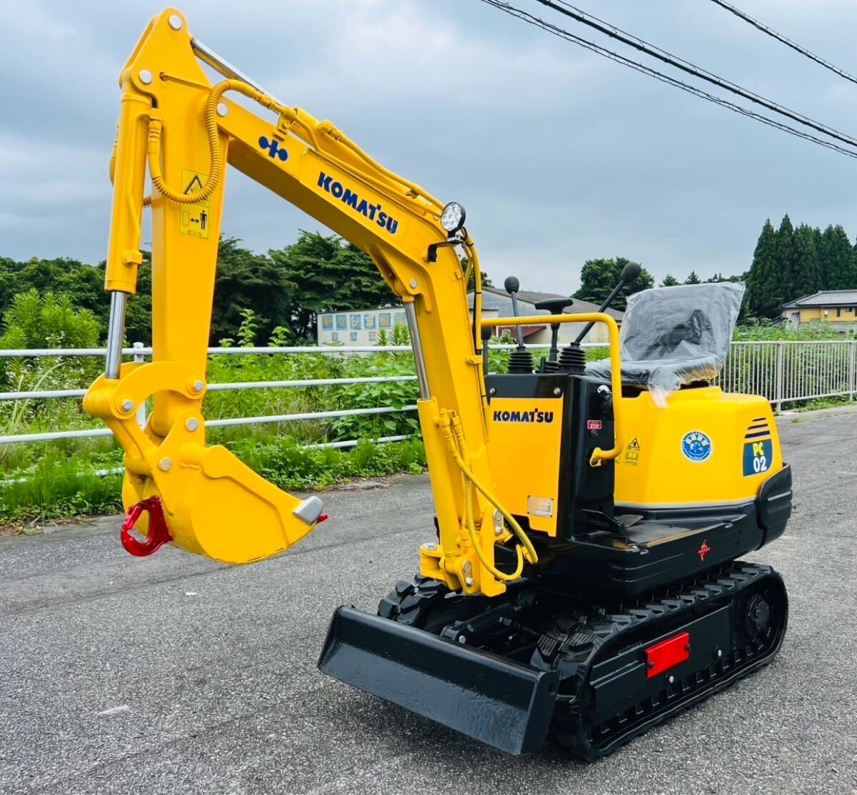 【やや傷や汚れあり】コマツ KOMATSU ミニユンボ PC02-1A 507 時間 新品シート 新品ゴムクローラー ディーゼル 栃木県 ...