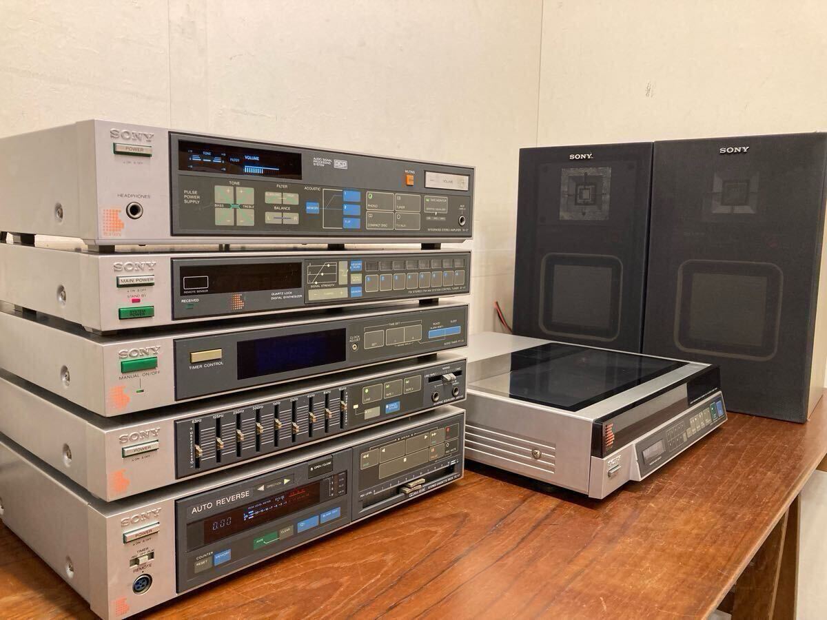 【傷や汚れあり】ジャンク 80's SONY ソニー システムコンポセット TA-V7 ST-V7 PT-V5 SEH-V5 TC-V7 PS ...