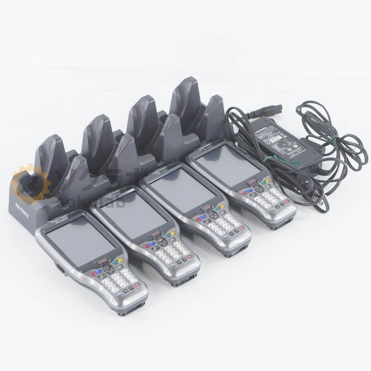 【傷や汚れあり】[PG] 8日保証 4台セット BT-W155 KEYENCE BT-WUC14 キーエンス ハンディターミナル 4連充電 ...