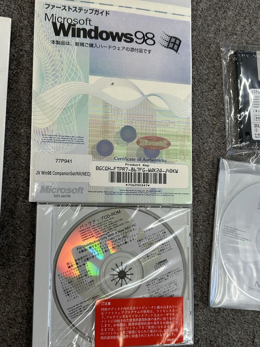 【目立った傷や汚れなし】Microsoft Windows 95 98 ファーストステップガイド 、Microsoft Windows 95 PC9800シリーズ対応ディスク CD-ROM ...