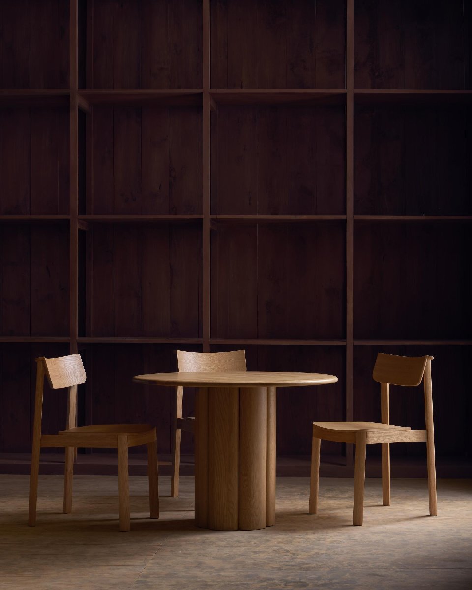 【未使用に近い】-ps1141｜Fritz Hansen 名作 トラバーチン大理石 Patryk Koca オーク無垢 KORA/コラ ...