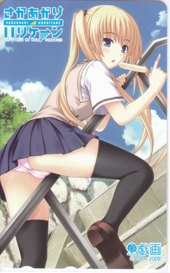 [E33/4]さかあがりハリケーン テレカ/ねこにゃん/戯画/パンチラの落札情報詳細 - ヤフオク落札価格検索 オークフリー