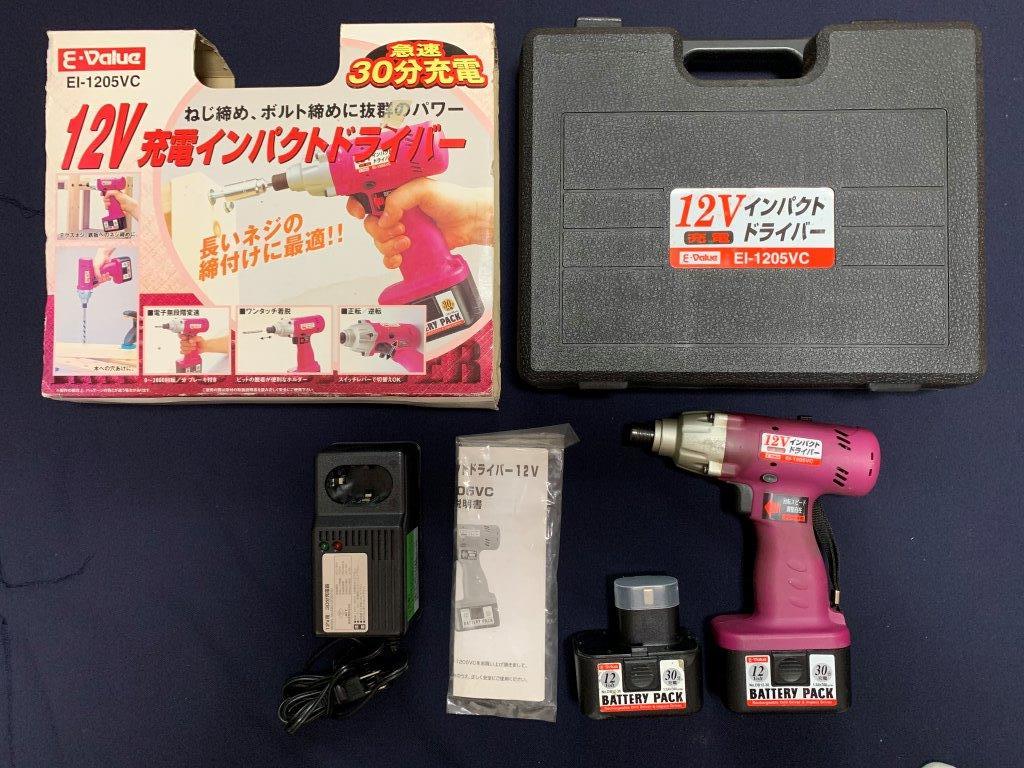 E-Value 12V インパクトドライバー EI-1205VC バッテリー2個付き 動作OK★★★★の落札情報詳細 - Yahoo!オークション落札価格検索 オークフリー