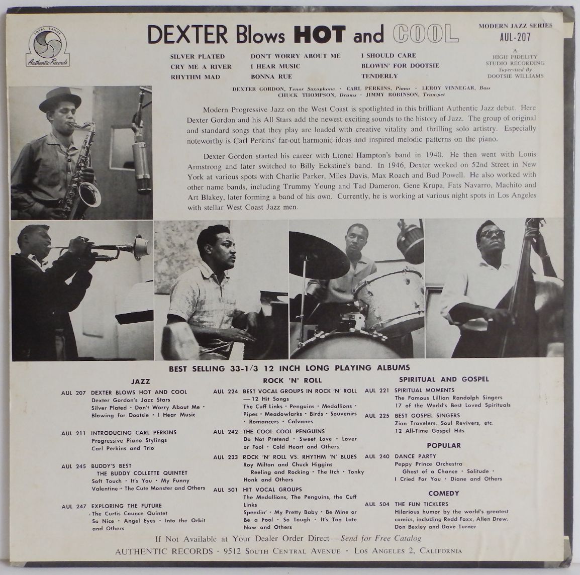 23005267;【廃盤】Dootone 両面 DG 深溝 MONO 名盤 US盤 DEXTER GORDON Blows hot and ...