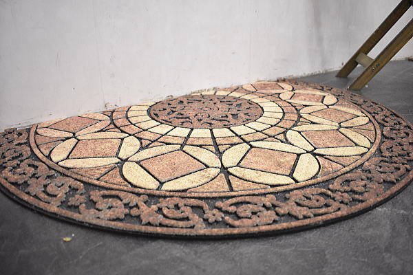 【新品】ST31-2SWS/【地域限定送料無料 最落なし 新品未使用】アンティーク調ラバーゴム玄関マット1円展示処分品展示品アジアンバリ ...