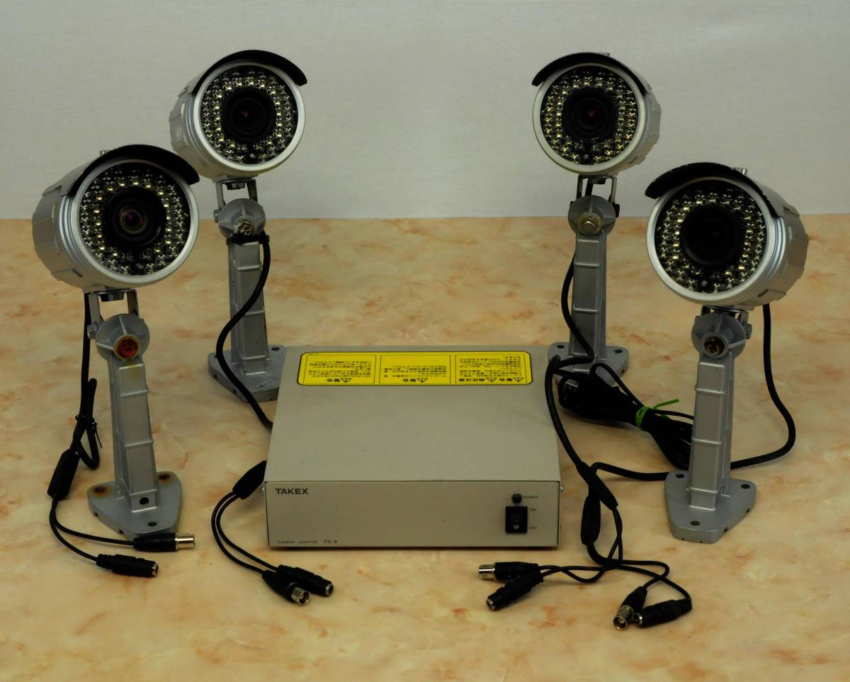 TAKEX ON-740HVF-IR 赤外線デイナイトカメラ 2台 ON-635HB-IR JUST SP-35C-PTC CCDカメラ 防犯 監視 カメラ 4台セット の落札情報詳細 ...