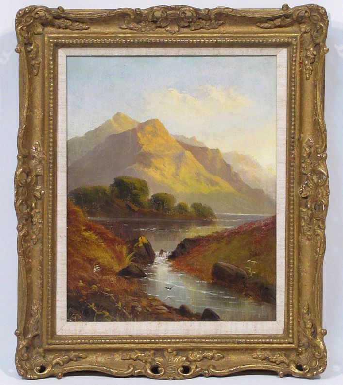 G・シャルダース（George Shalders）「湖畔」 額装2号 19世紀英国の泰西名画、まことに情趣豊かな風景画ですの落札情報詳細 ...