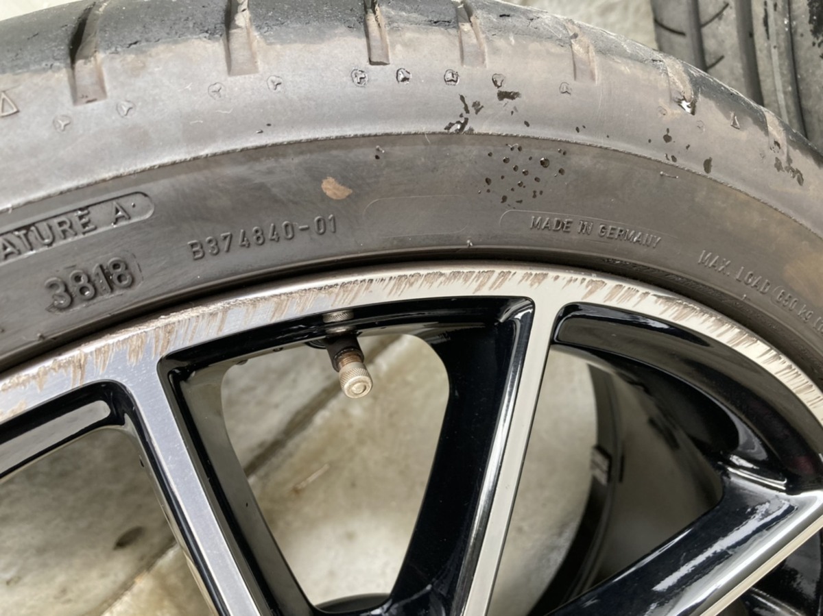メルセデスベンツ AMG W205 C450 純正 ホイール 19インチ タイヤ付き センターキャップ無し 2054014900 ...