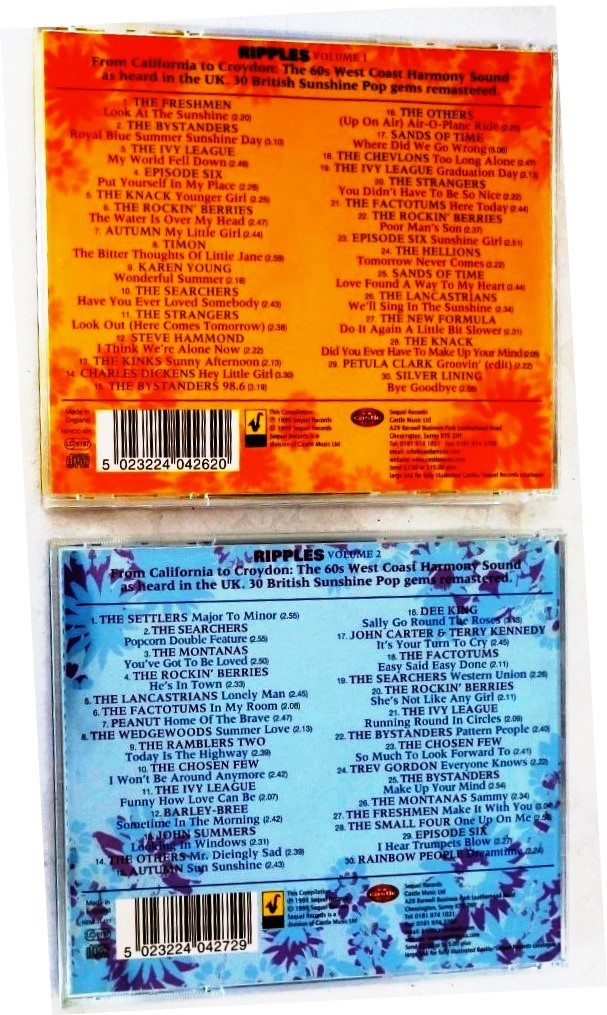 【送料無料】60年代ブリテイッシュ・ポップCD2枚 RIPPLES VOLUME 1＆2 [LOOK AT THE SUNSHINE ...